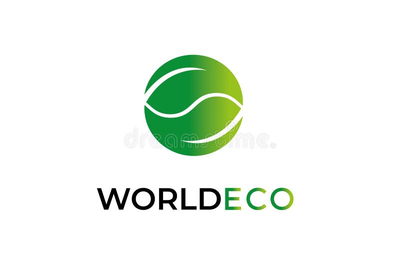 Eco World Environmental Logo Design Stock Illustration - Illustration ...