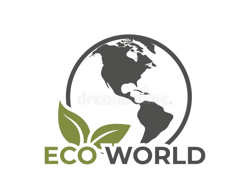 Eco World Icon. Western Hemisphere Stock Vector - Illustration of ...