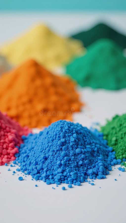 Ecofriendly Biodegradable Plastic Granules of Various Colors on Lab ...