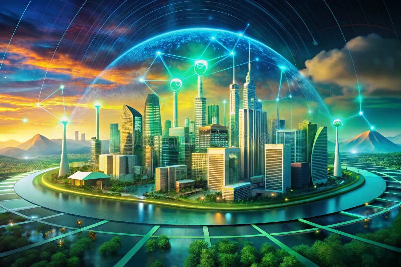 Sustainable Cloud Computing Services Stock Illustrations – 263 ...