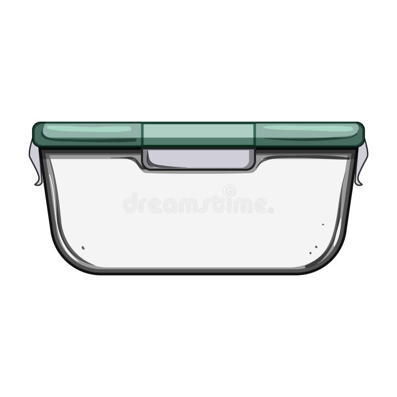 Ecofriendly Glass Food Storage Container Cartoon Vector Illustration ...