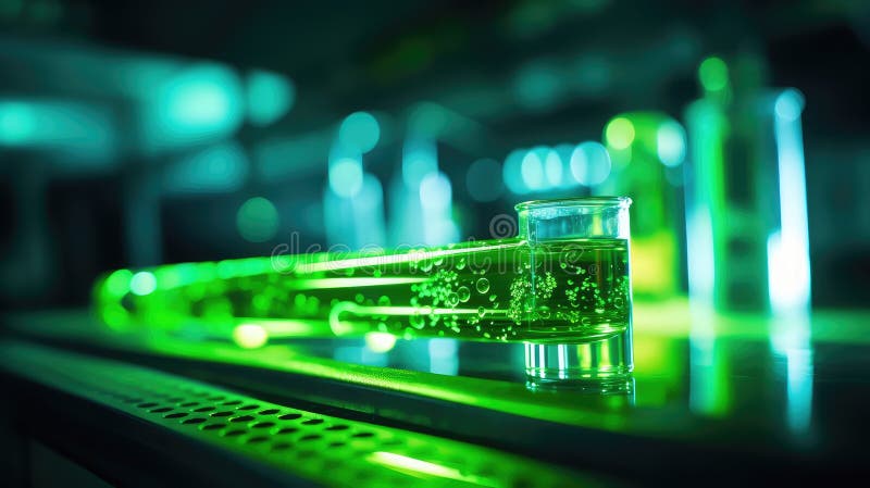 Ecofriendly green lab stock illustration. Illustration of substance ...