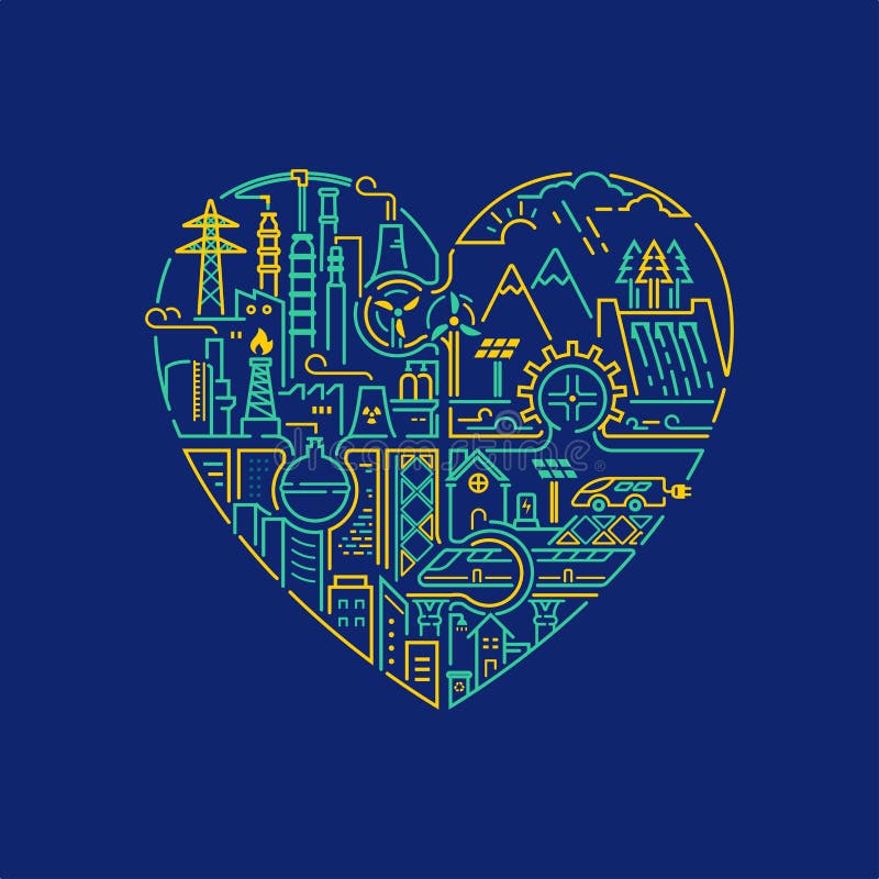 EcoHeart stock vector. Illustration of creative, health - 244459717