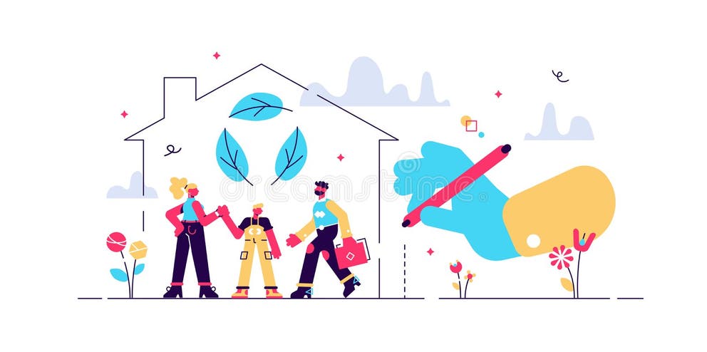 Green Home Vector Illustration. Stock Vector - Illustration of earth ...