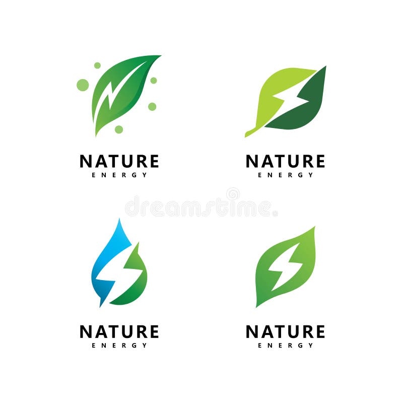 Ecol Energy Logo Vector Template Stock Vector - Illustration of nature ...