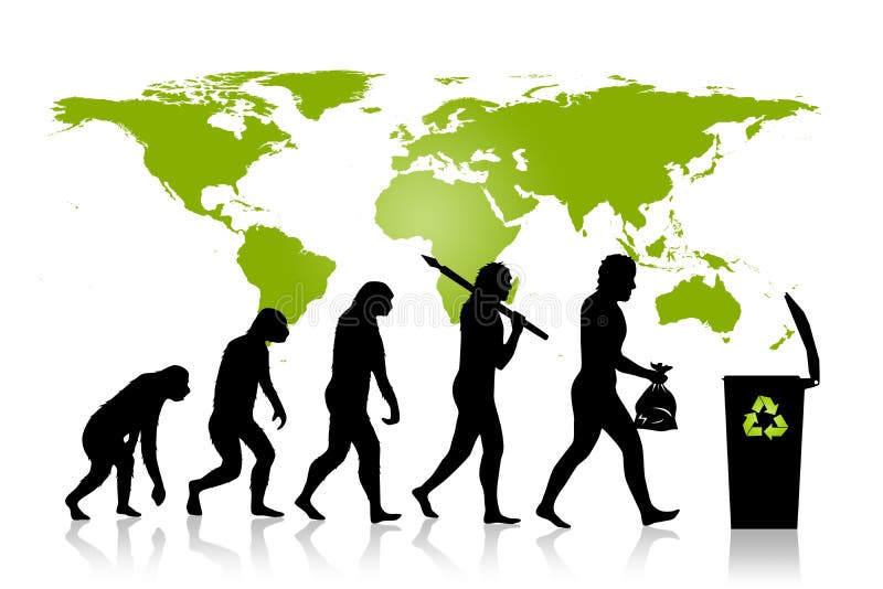 Evolución Humana En El Mundo Moderno Stock de ilustración - Ilustración ...