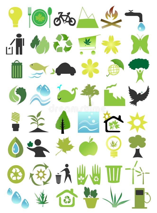 Ícones ambientais ilustração do vetor. Ilustração de vetor - 10151164
