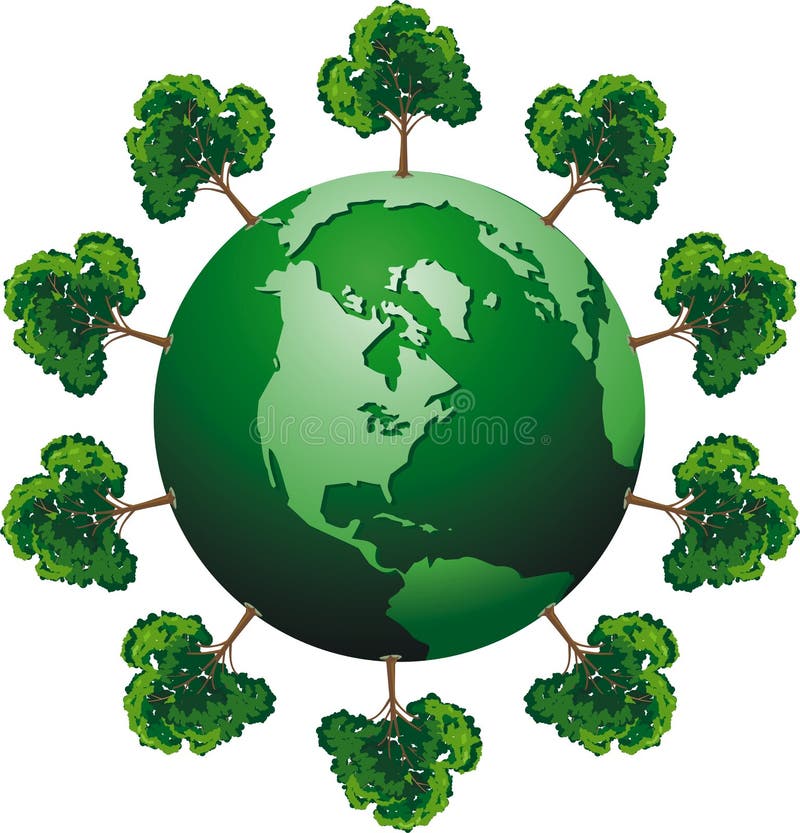 Ecologic globe stock vector. Illustration of clip, nature - 8232111