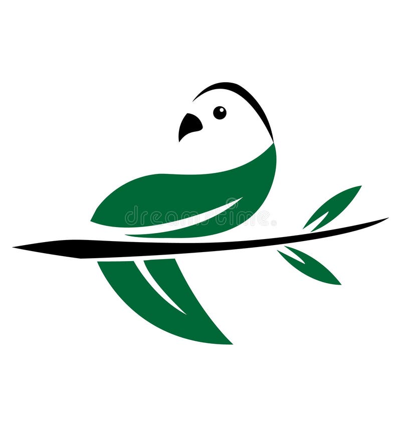 Ecological Abstract Leaf Bird Icon Stock Vector - Illustration of ...