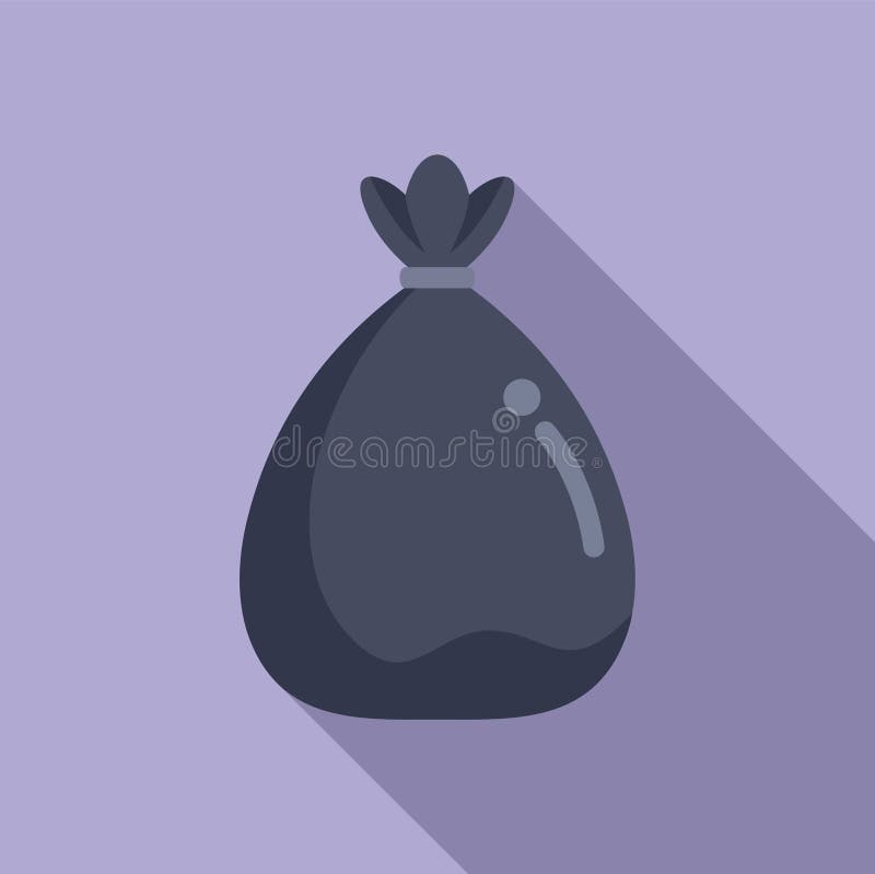 Ecological Bag Trash Icon Flat Vector. Clean Waste Stock Illustration ...