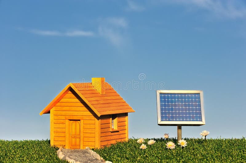 Ecological Construction Two Stock Image - Image of home, solar: 20464995