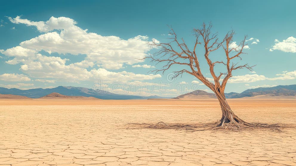Ecological and Environmental Concept of a Dead Dried Tree in the Desert ...