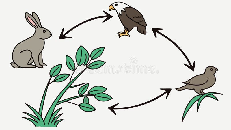 Ecological Food Chain Diagram, Nature and Ecosystems, Vector Design ...
