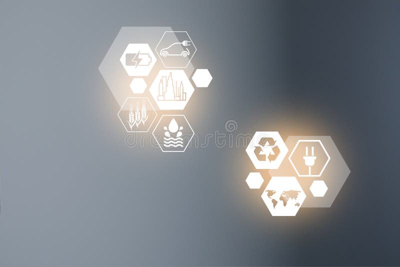 Ecological Friendly and Sustainable Environment Concept..Electricity ...