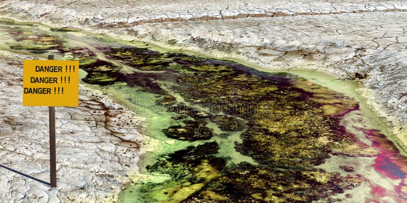 Water Pollution of a Copper Mine Exploitation Stock Image - Image of ...