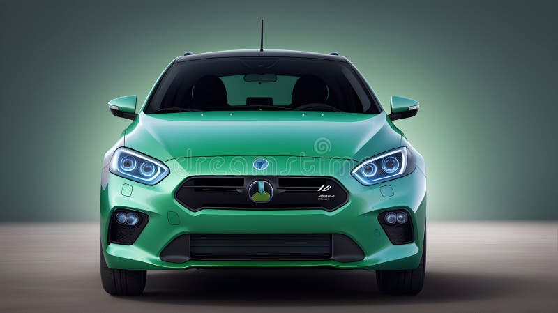 Ecological Green Concept of Auto Industry Stock Illustration ...