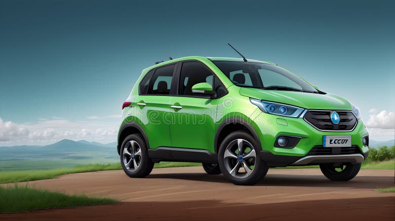 Ecological Green Concept of Auto Industry Stock Illustration ...