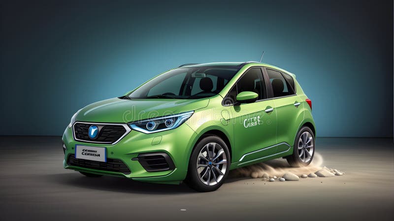 Ecological Green Concept of Auto Industry Stock Illustration ...