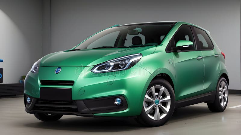 Ecological Green Concept of Auto Industry Stock Illustration ...