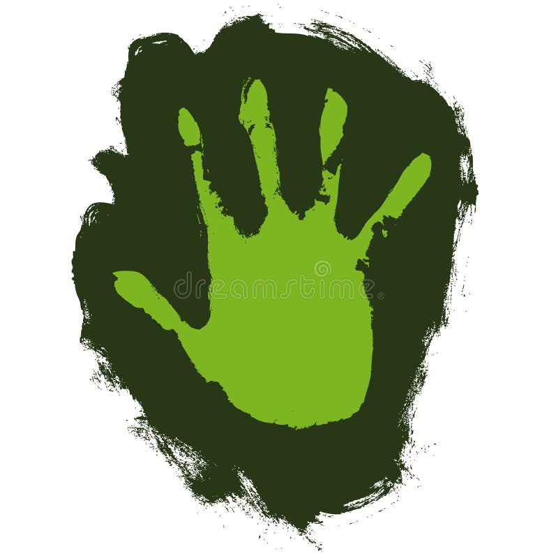 Ecological hand (vector) stock vector. Illustration of ecological - 9853072
