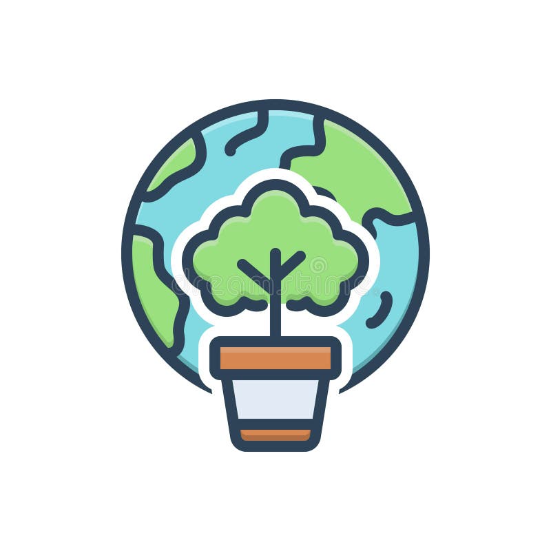 Color Illustration Icon for Ecological, Eco Friendly and Green ...