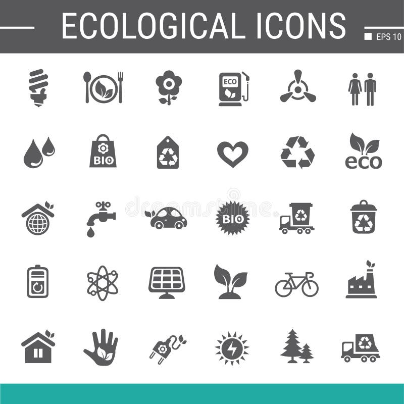 Ecological Icons Collection Stock Vector - Illustration of ...