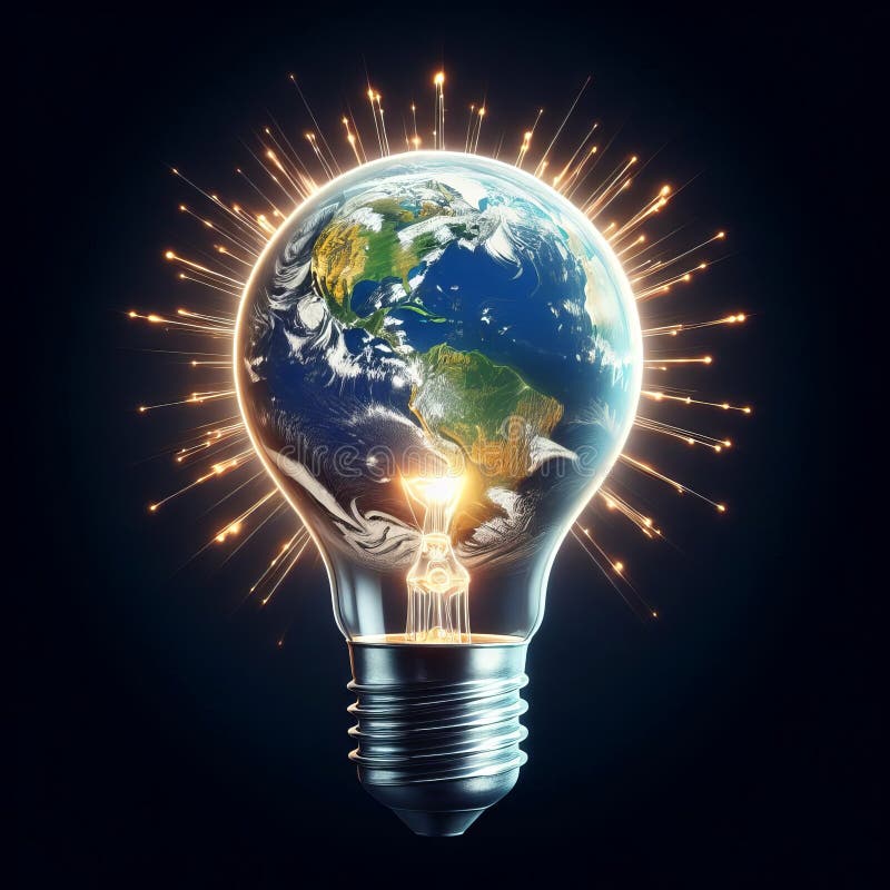 "Ecological Imagination Light Bulb" Stock Photo - Image of sustainable ...