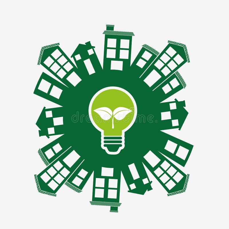 Ecological Infrastructure Design Stock Vector - Illustration of green ...