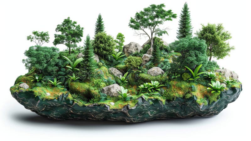 An Ecological Map is Isolated on a White Background As a Representation ...