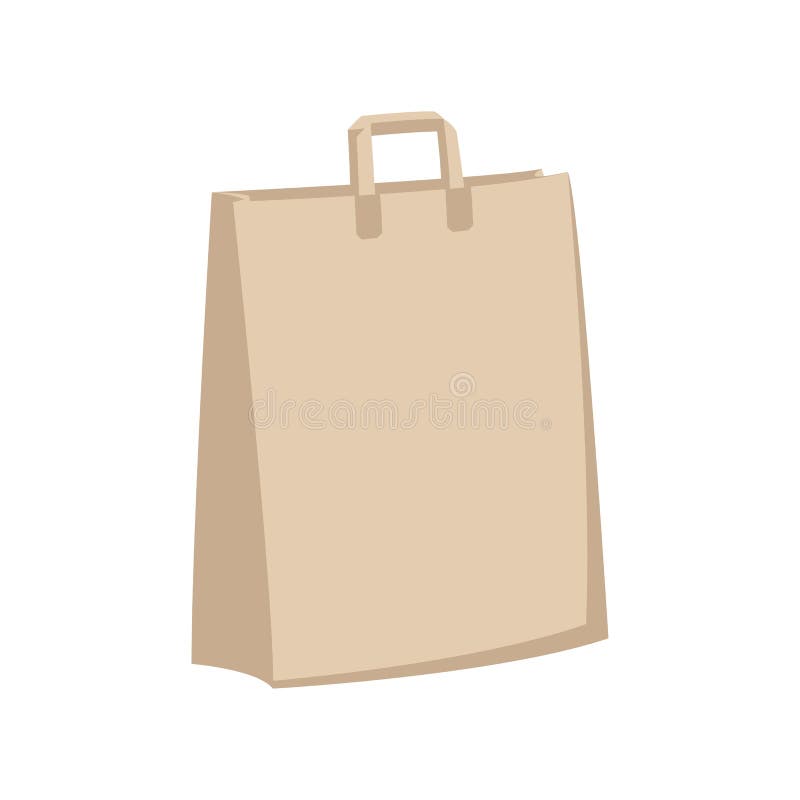 Ecological Paper Bag, Vector Illustration,flat Style, Profile Stock ...