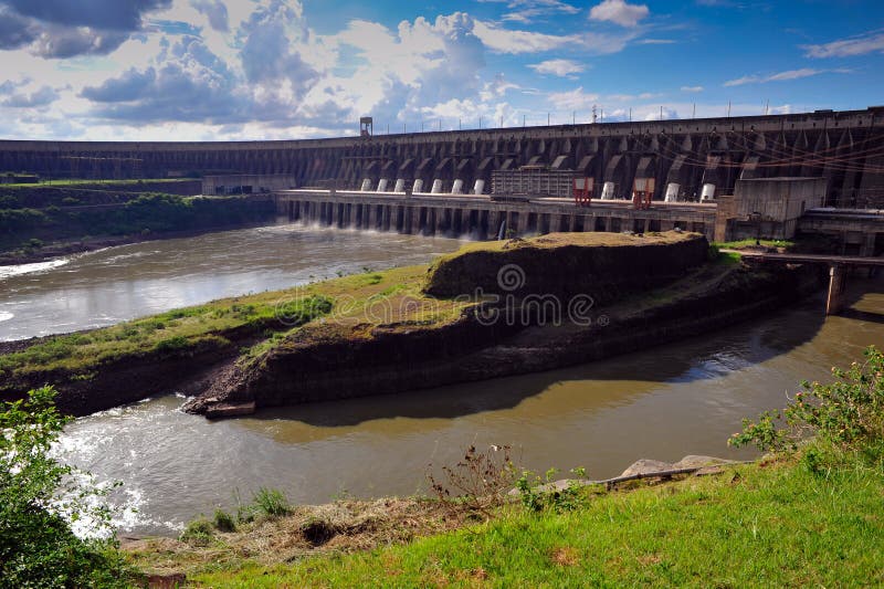 Ecological power plant dam stock image. Image of production - 17201577
