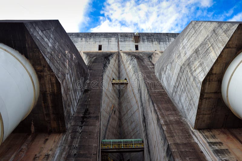 Ecological Power Plant Factory Dam Stock Photo - Image of industrial ...