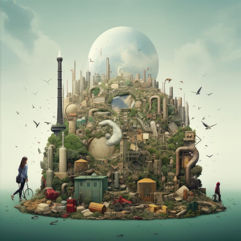 Ecological Problem of Our Earth in the Garbage of Dirt. Earth in the ...