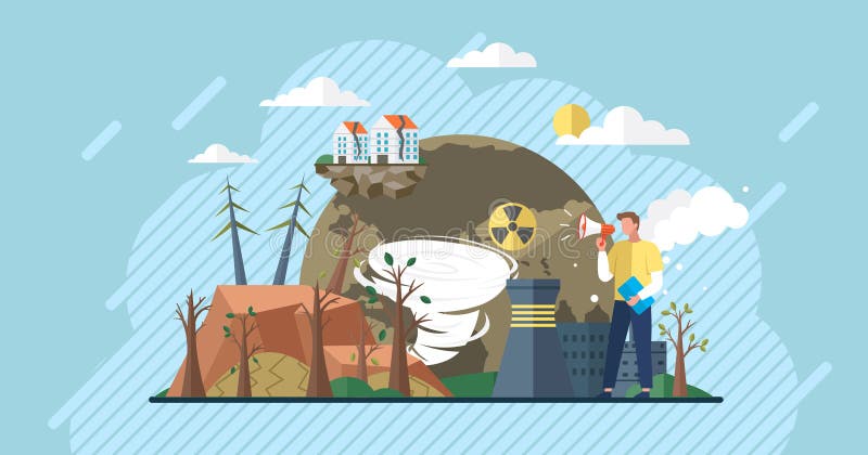 Ecological Problem. Planet Earth is Full of Rubbish. Save the Planet ...