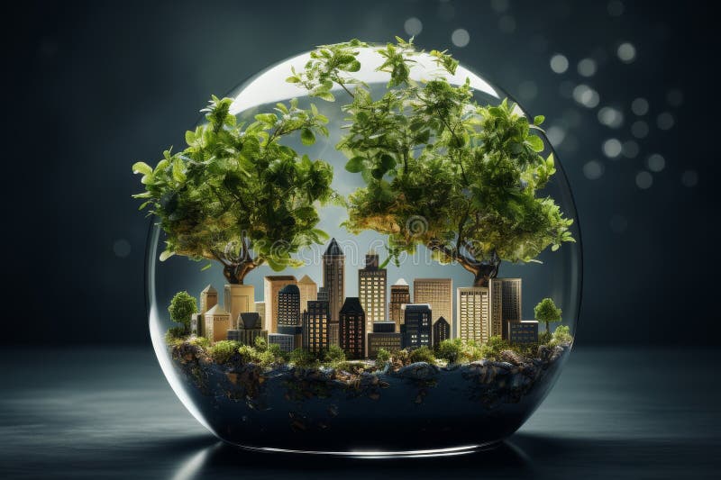Ecological Problem on Planet Earth Stock Illustration - Illustration of ...