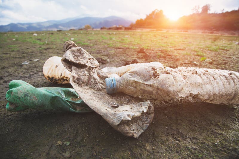 Ecological Problem, Spilled Plastic Garbage on the Ground, Waste, Earth ...