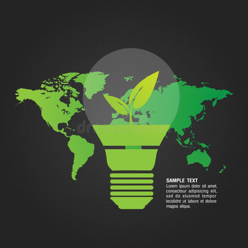 Ecological and Save the World Green Stock Vector - Illustration of ...
