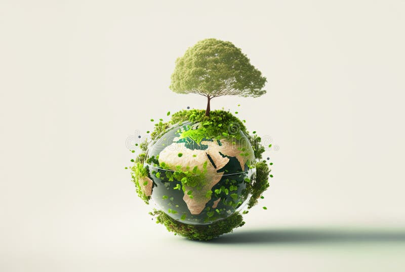 Ecological Sustainability Concept with Stylized Earth As Our Home ...