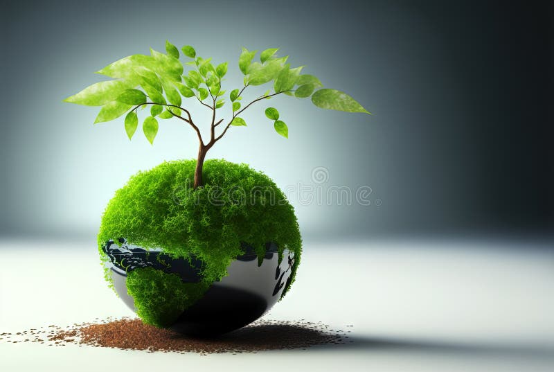 Ecological Sustainability Concept with Stylized Earth As Our Home ...