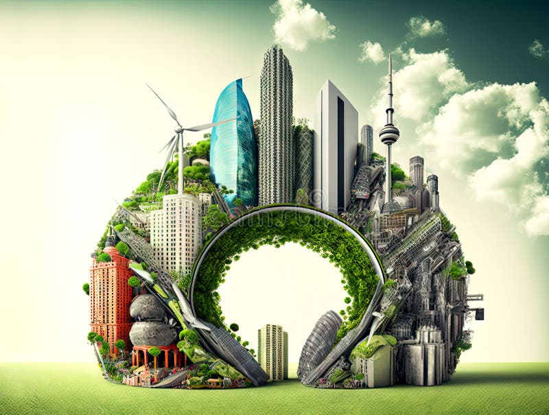 Ecological Sustainability Concept with Stylized Earth As Our Home ...