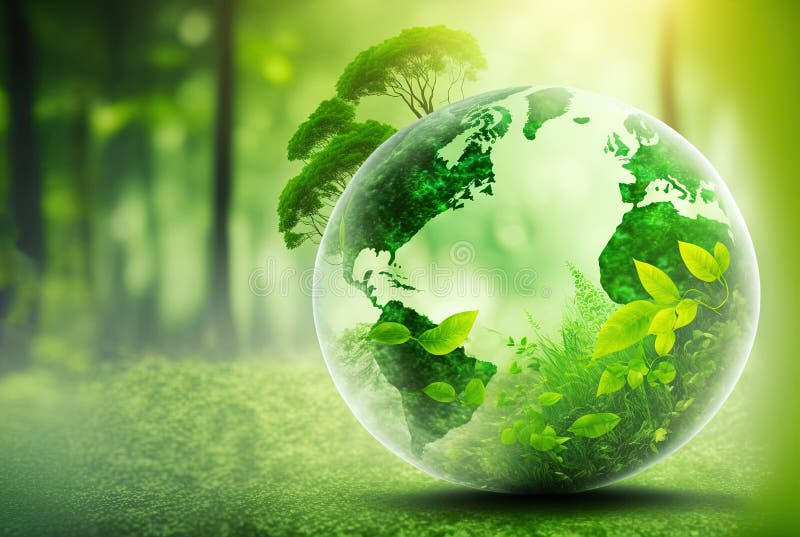 Ecological Sustainability Concept with Stylized Earth As Our Home ...