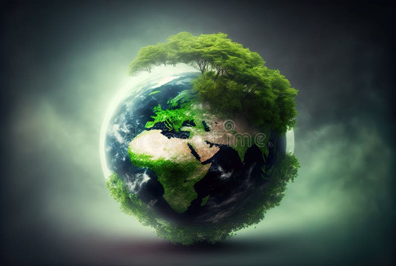 Ecological Sustainability Concept with Stylized Earth As Our Home ...
