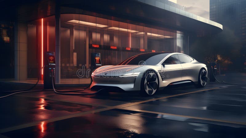 Ecological Transportation, Electric Car of the Future Stock ...