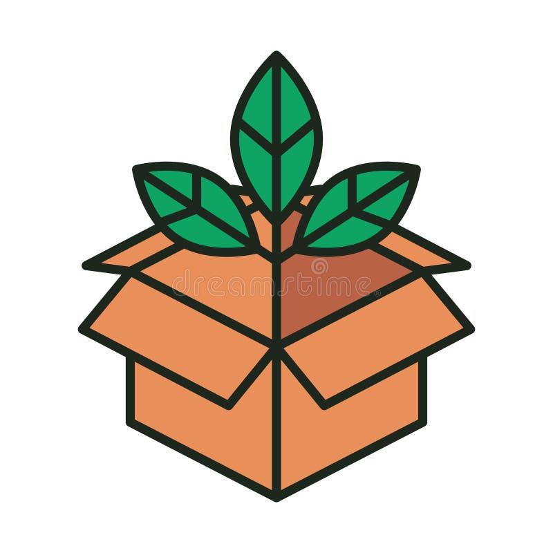 Ecological tree in box stock vector. Illustration of natural - 272996074