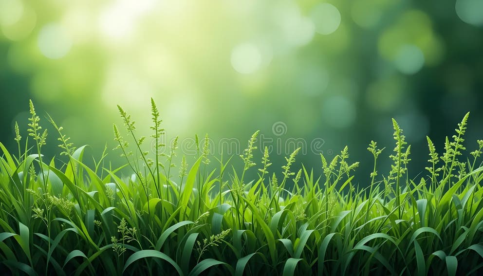 Herbal Growth Overlay with Vibrant Green Grass for Mobile Screen Design ...
