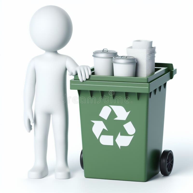 Ecological White 3D Figure. Concept of Environment and Sustainability ...