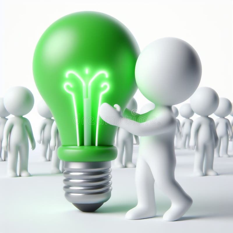 Ecological White 3D Figure. Concept of Environment and Sustainability ...