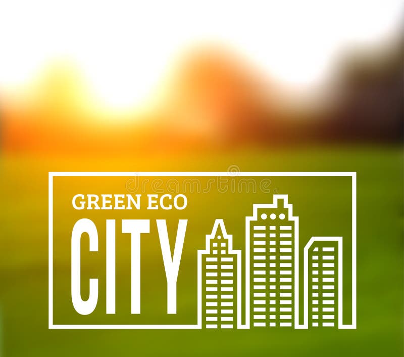 Clean Green City stock illustration. Illustration of conservation ...