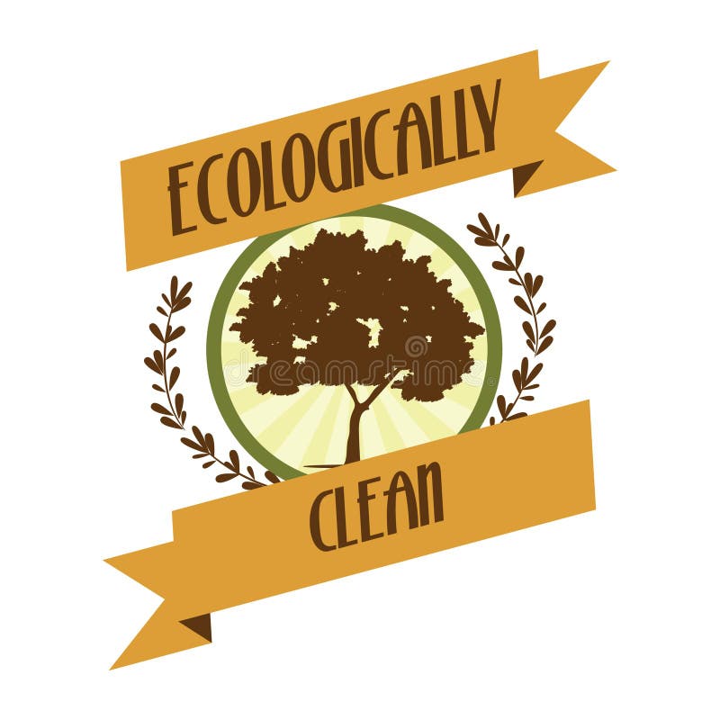 Ecologically Clean Label. Vector Illustration Decorative Design Stock ...