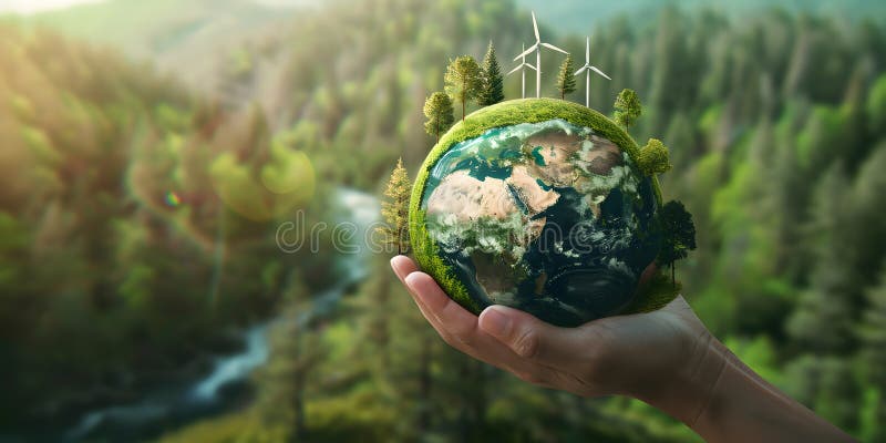 An Ecologically Clean Planet in Hands Stock Image - Image of ecology ...